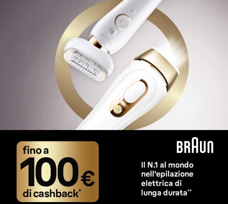 E' iniziato il cashback Braun Silk-Epil e Silk-Expert: spendi e ...